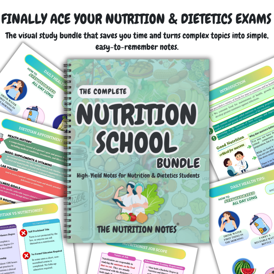 Visual Nutrition Notes for Exam Success | The Nutrition Notes